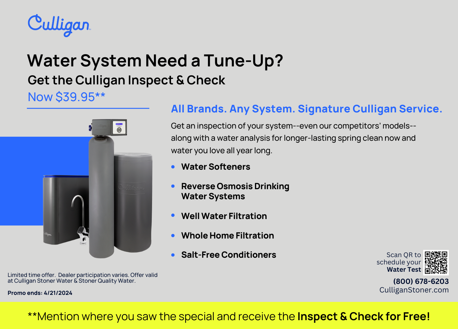 Water Softeners | Water Filters | Water Delivery | Culligan Stoner